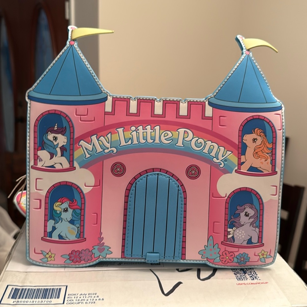 Loungefly My Little Pony Castle Crossbody Bag - Gem